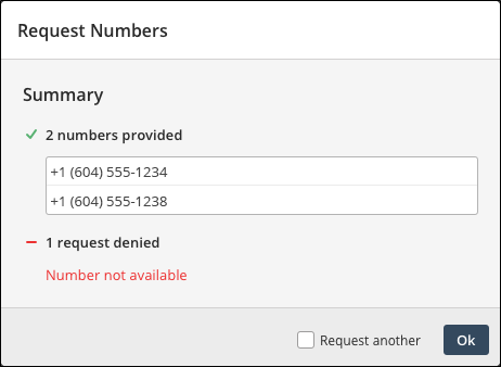 Requesting Text for Message Numbers
