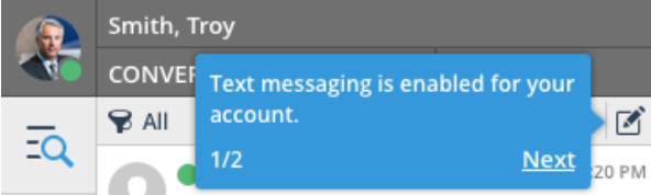 Receiving a Text for Global Relay Message Number