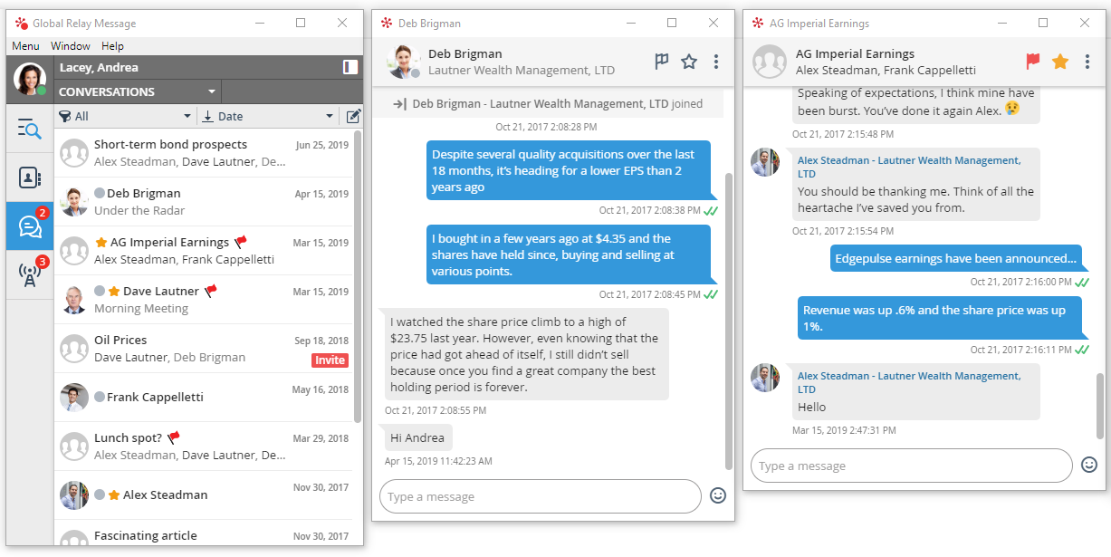 Managing Conversation Windows