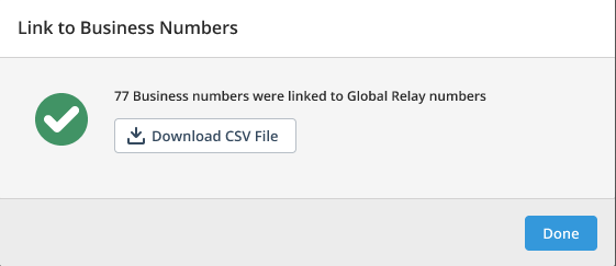 Linking and Delinking Business and Global Relay Numbers