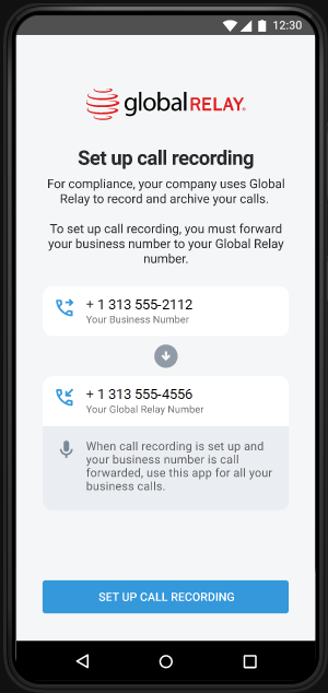Getting Started with Global Relay Voice Capture - Android