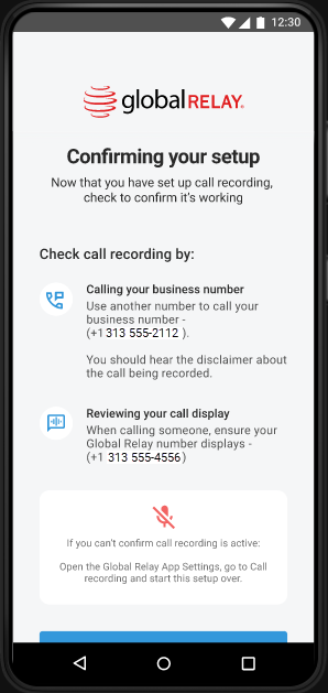 Getting Started with Global Relay Voice Capture - Android