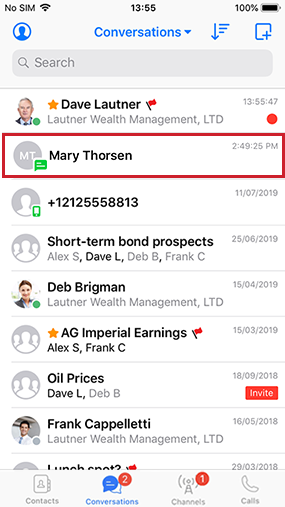 Sending Texts via Global Relay Text (iOS)