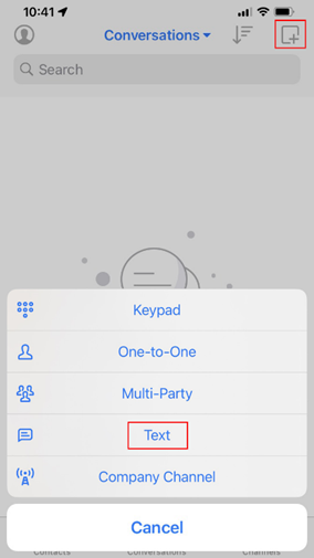 Sending Texts via Global Relay Text (iOS)