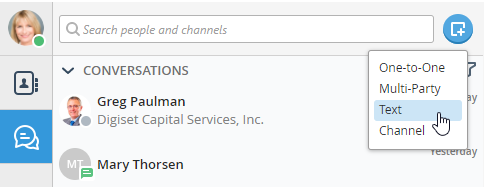 Starting Text Conversations (Desktop/Web)
