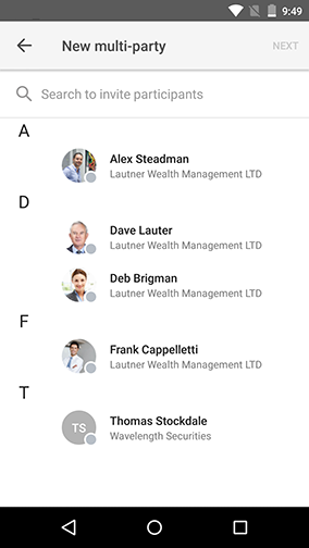Starting a Multi-Party Conversation (Android)