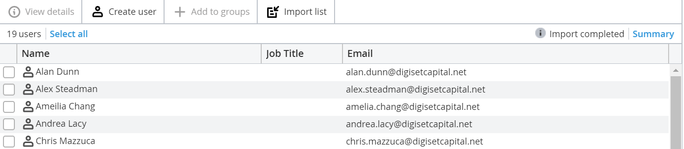 Updating Your User List