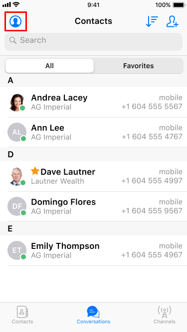 Managing Your Profile (iOS)