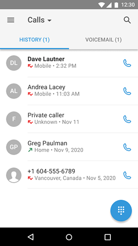 Making Calls (Global Relay Voice)