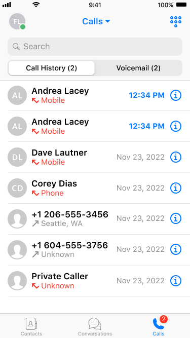 Making Calls (Global Relay Voice)