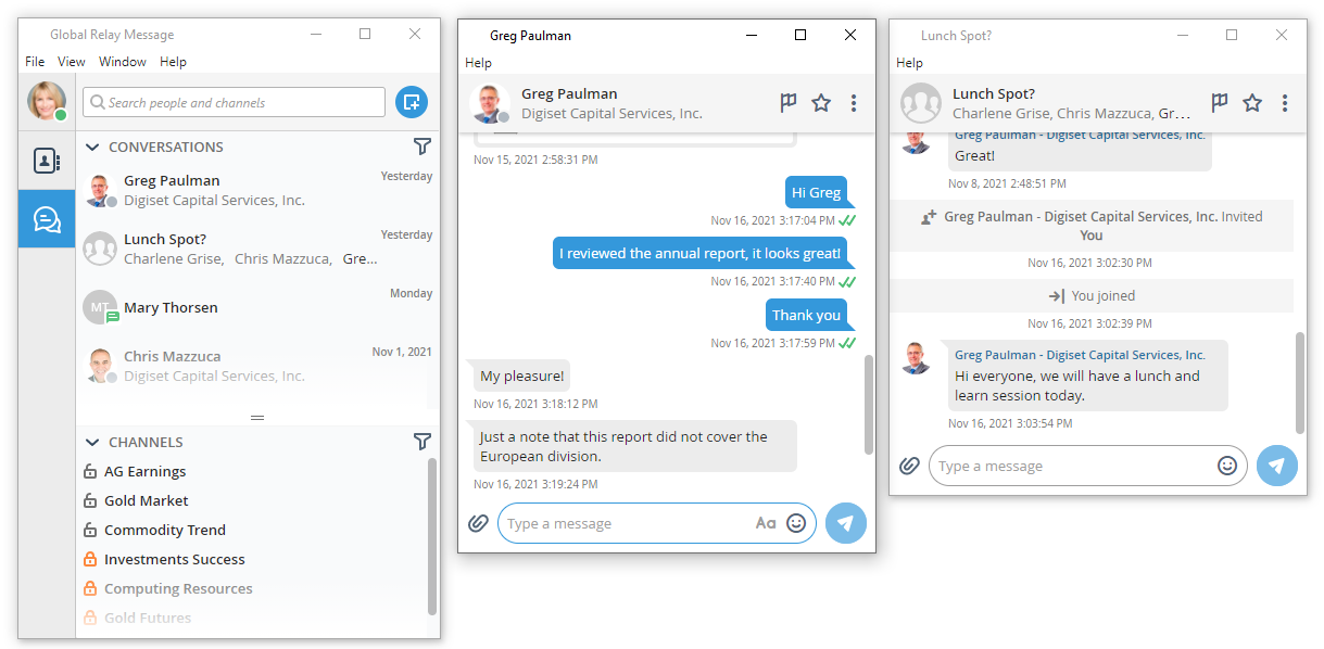 Managing Conversation Windows