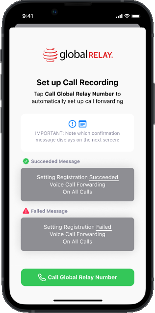 Getting Started with Global Relay Voice Capture - iOS