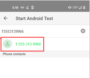 Sending Texts (Android Text)