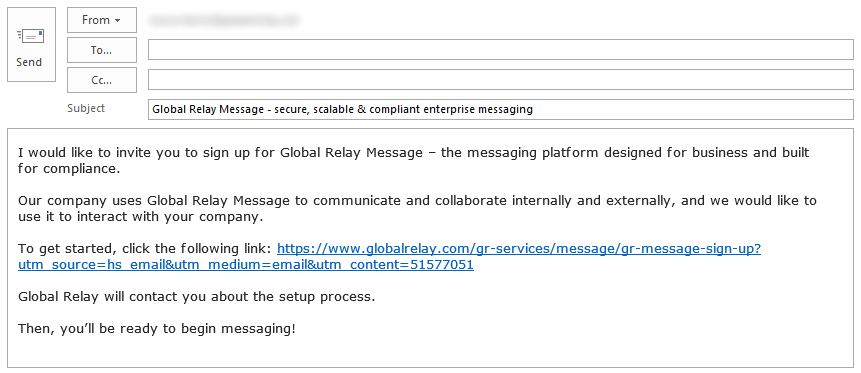 Navigating Global Relay Message for Desktop