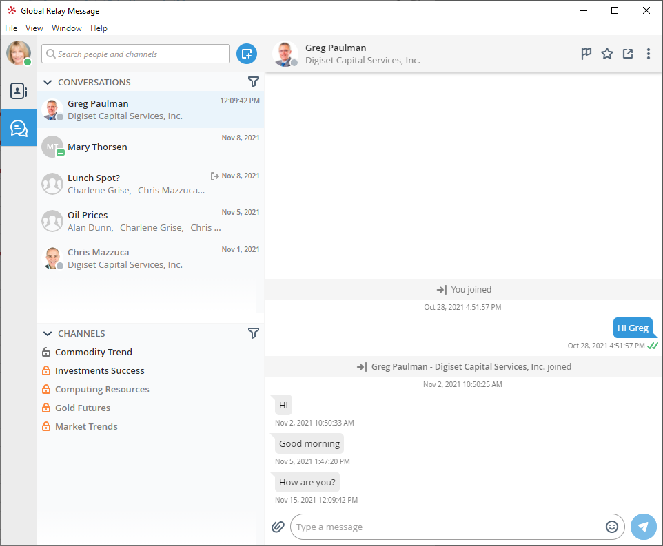 Getting Started with Global Relay Message for Desktop