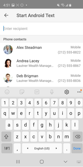 Sending Texts (Android Text)